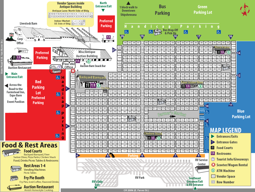 Flea Market Map | Shipshewana Auction & Flea Market